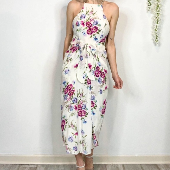 Privacy Please | Dresses | Nwt Privacy Please White Midi Dress Floral ...